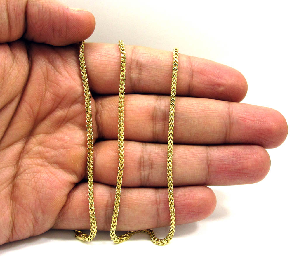 10K Yellow Gold Franco Box Chain 20 Inch 2mm